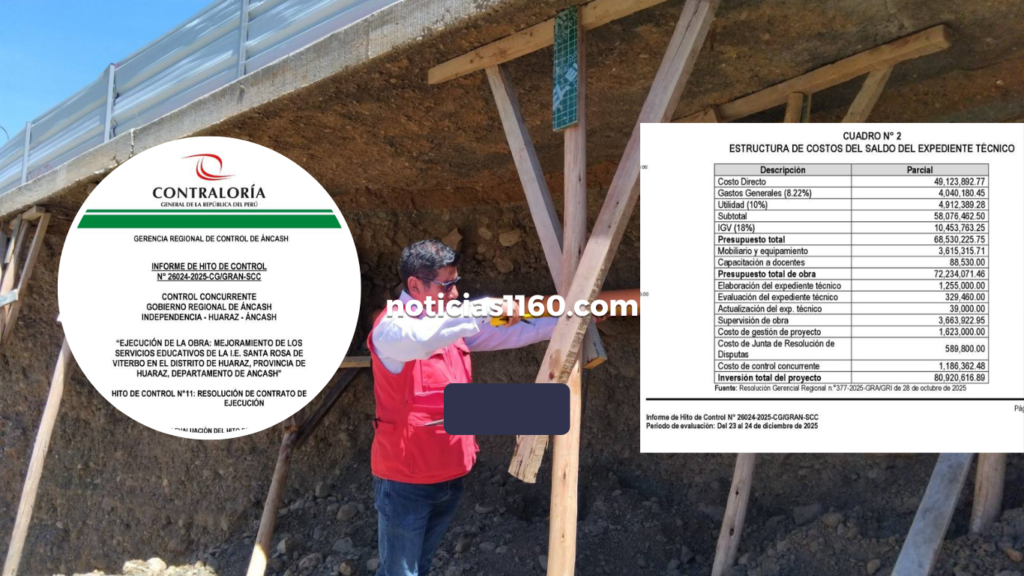 Huaraz: Contraloría alerta posible sobrecosto por más de S/. 2.7 ...